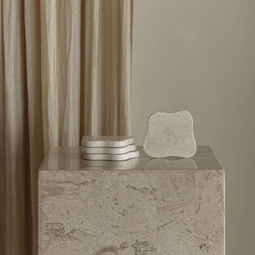 Natural White Stone Coasters | by En Gold