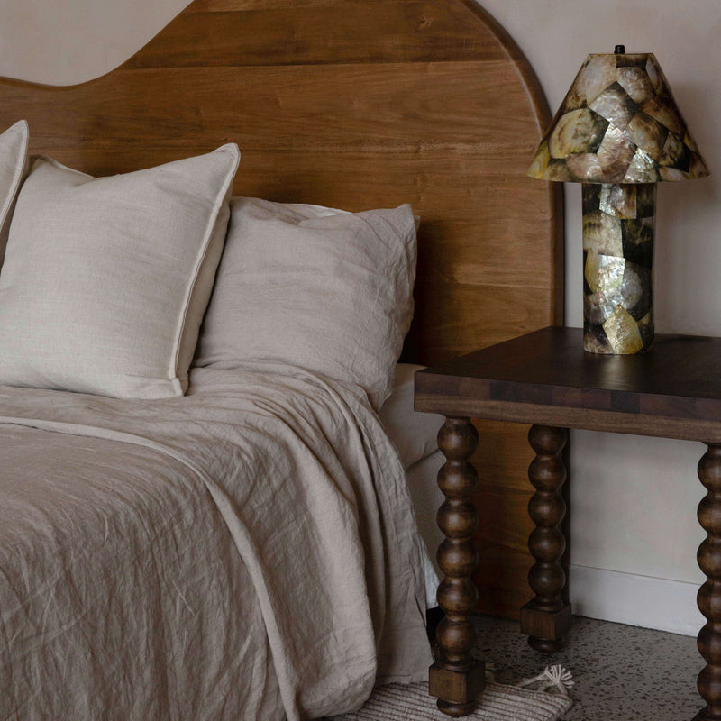 Santos Side Table, Gmelina Wood - En Gold