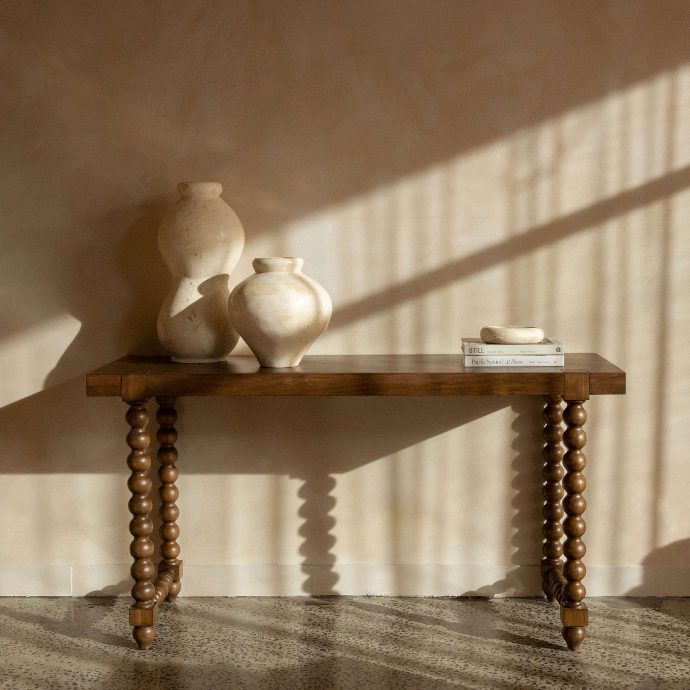 Santos Console Table, Gmelina Wood | En Gold