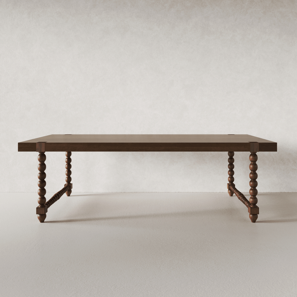 Santos Dining Table, Gmelina Wood- En Gold