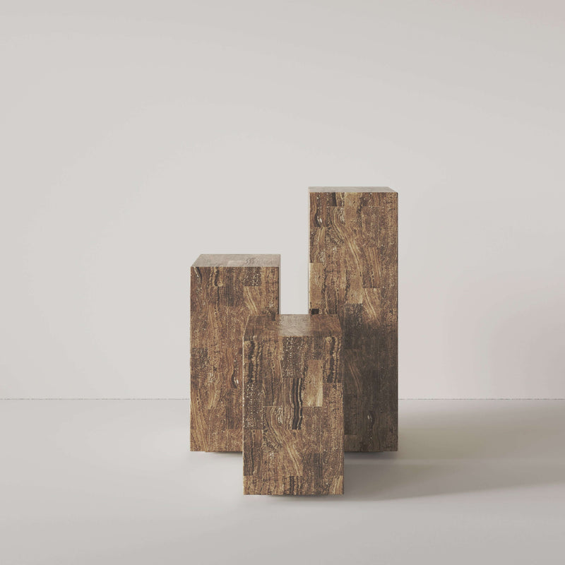Moreno Stone Plinths - En Gold