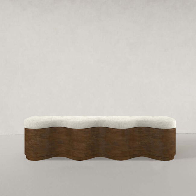 Triana Bench, Espresso, Mahogany Wood - En Gold