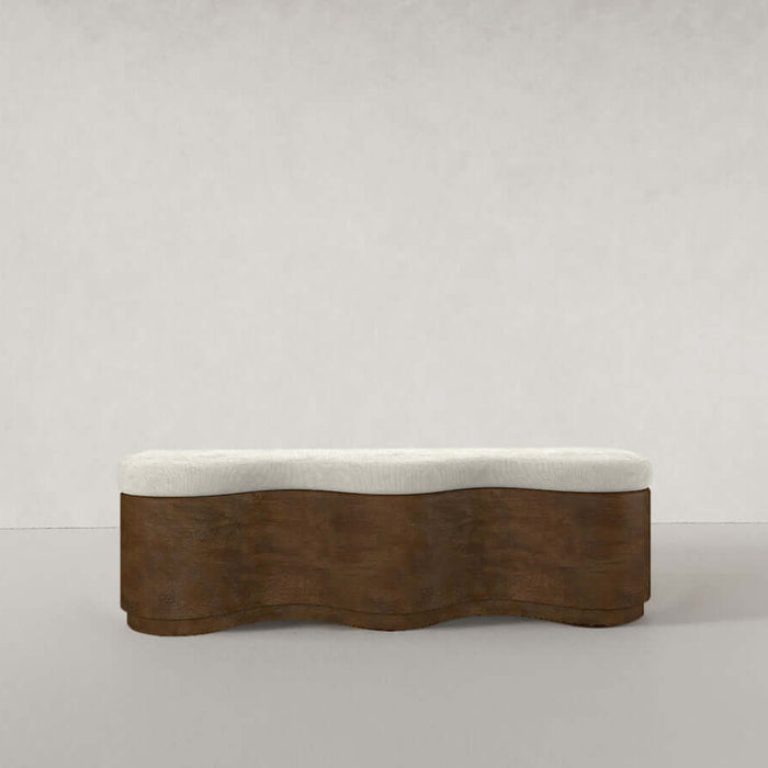 Triana Bench, Espresso, Gmelina Wood - En Gold