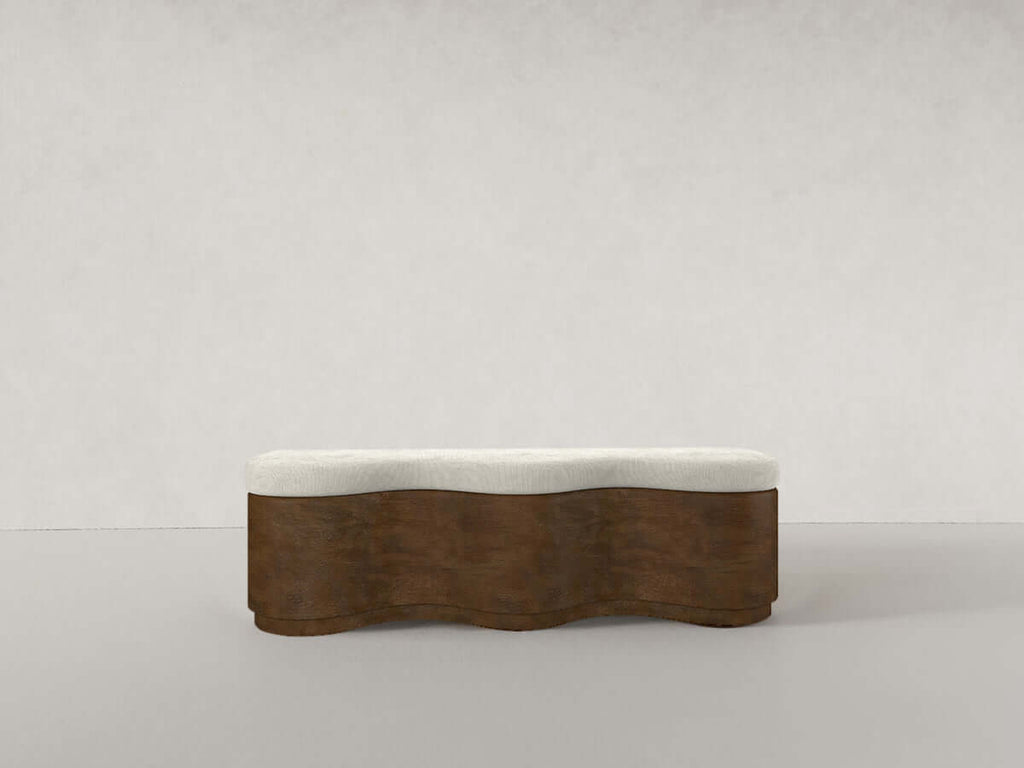 Triana Bench, Espresso, Gmelina Wood | En Gold